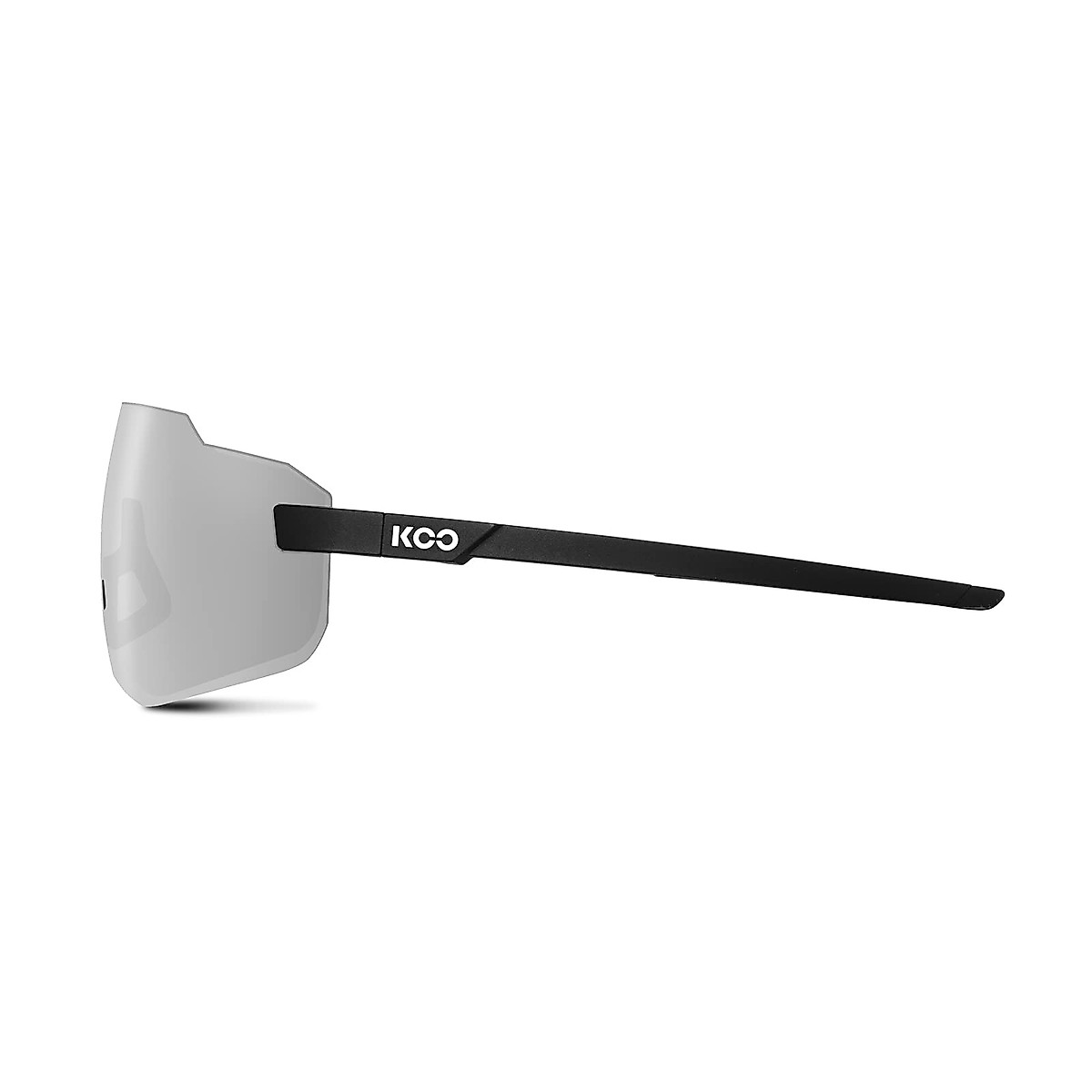 KOO Supernova Sunglasses I 100% UV Protection, Multi-Sport, Running & Cycling Performance Sunglasses - Black Matt Silver