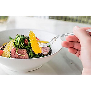 POSATE Heavy Weight Plastic Forks, Clear Disposable, 100 Count