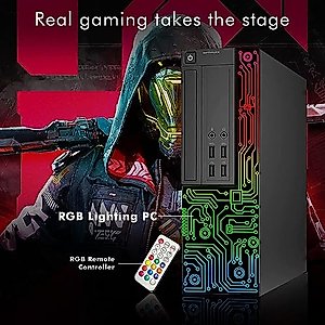Dell Gaming OptiPlex Desktop RGB Computer PC, Intel Core i7, GeForce GT 1030 2GB GDDR5, 16GB RAM, 512GB SSD, 24 Inch HDMI Monitor, Keyboard Mouse and Headset, WiFi, Windows 10 Pro (Renewed)