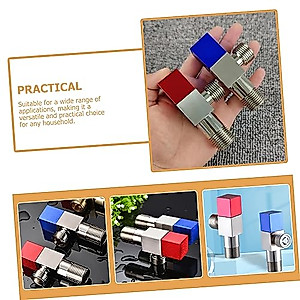IWOWHERO Toilet Supply Angle Valves Bathroom Accessory Angle Valve for Bidet Toilet Valve Toilet Part Toilet Water Valve Angle Stop Tool Bathroom Supply Angle Valve for Bathroom Metal Red