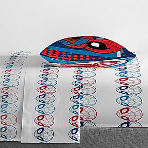 Jay Franco Marvel Super Hero Adventures Go Spidey 4 Piece Toddler Bed Set – Super Soft Microfiber Bed Set Includes Toddler Size Comforter & Sheet Set - Bedding Features Spiderman