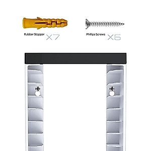 ECHZOVE PS5 Game Storage Wall Mount and Controller Holders, Wall Mounted Game Storage PS5 - White
