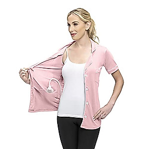 USBD Post Mastectomy Surgery Recovery Shirt Camisole (Pink, Large)