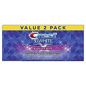 Crest 3D White, Whitening Toothpaste Radiant Mint, 8.2 Oz