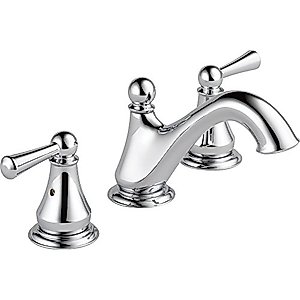 Delta Faucet Haywood Widespread Bathroom Faucet Chrome, Bathroom Faucet 3 Hole, Bathroom Sink Faucet, Drain Assembly, Chrome 35999LF