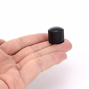 4Pcs Black Metal Guitar Control Knob Volume Tone Control Dome Knobs Guitar Bass Parts