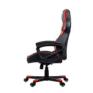 Arozzi - Milano Ergonomic Computer Gaming/Office Chair with Swivel, Tilt, Rocker, Adjustable Height and Adjustable Lumbar Support - Red