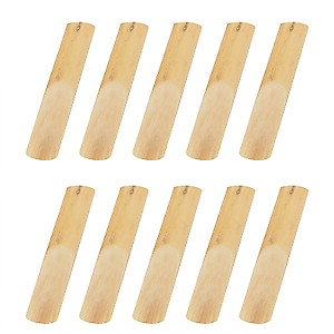 10PCs Tenor Saxophone Reeds Tenor Sax Accessories With Plastic Protective Cover Woodwind Musical Instrument Accessories for Beginners Educators Students