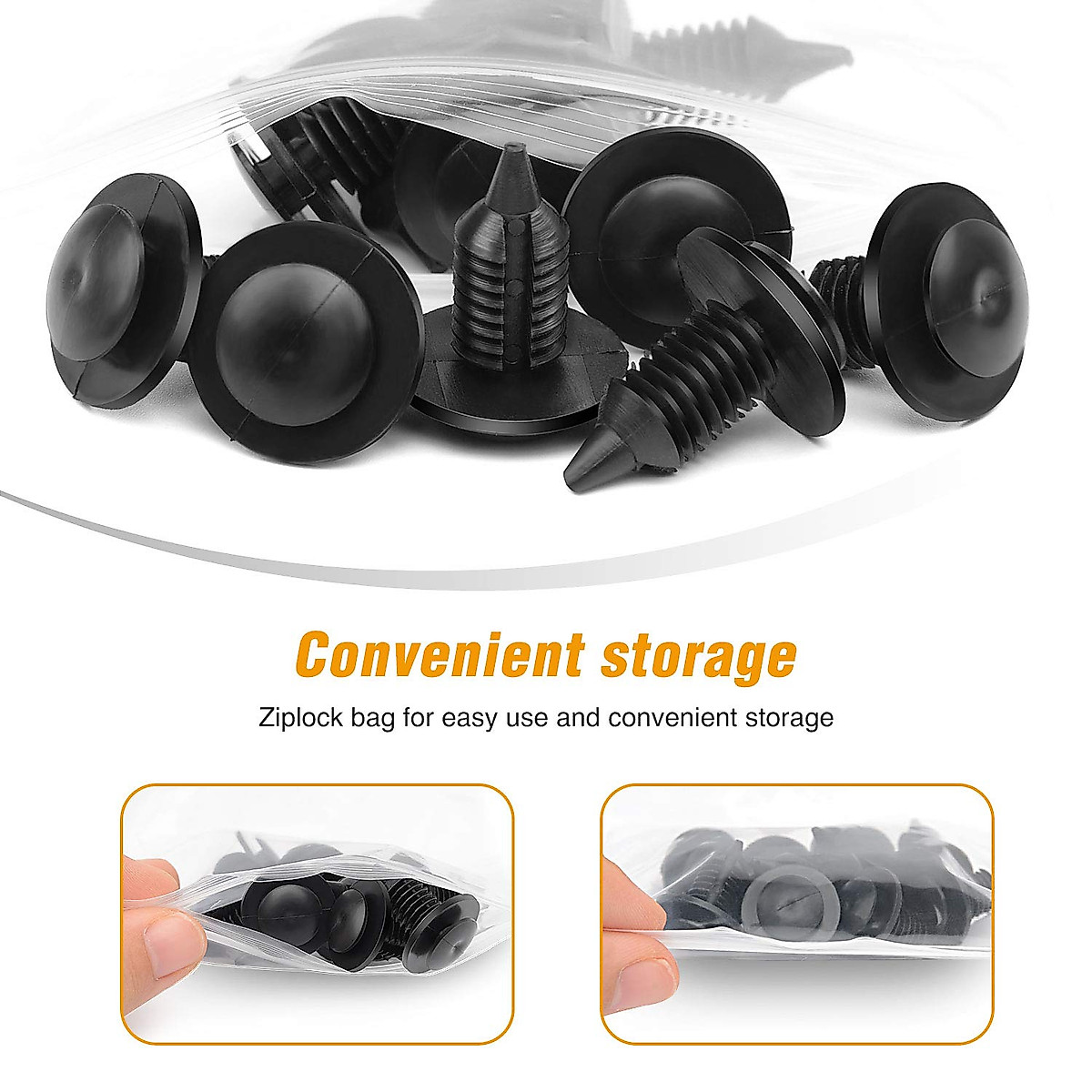 GOOACC OEM # N805155-S Interior Door Panel Clip Nylon Automotive Clips Rivet Retainer Fender Bumper Fasteners Clips for Ford and Dodge (2919T Qty: 25 for Ford)