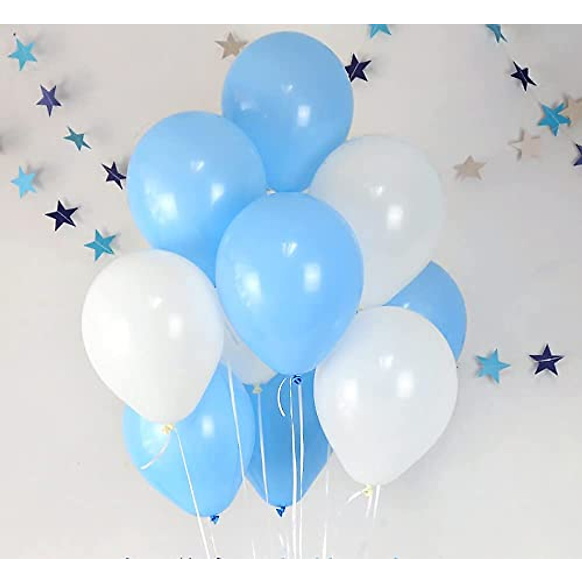 Light Blue Latex Balloon 12 inches 100Pcs, Sky Blue Balloons for Party Birthday Wedding Holiday Decorations Kid's Baby Shower Balloons