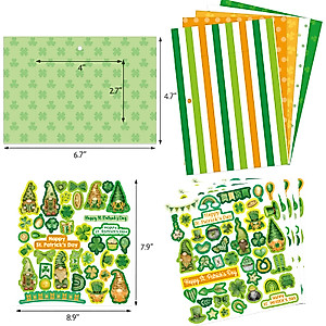 ceiba tree 18pcs St. Patrick's Day Craft Kits for Kids Happy St. Patrick's Day Picture Frame Craft Photo Cards with Stickers Shamrock Party School Home Activity