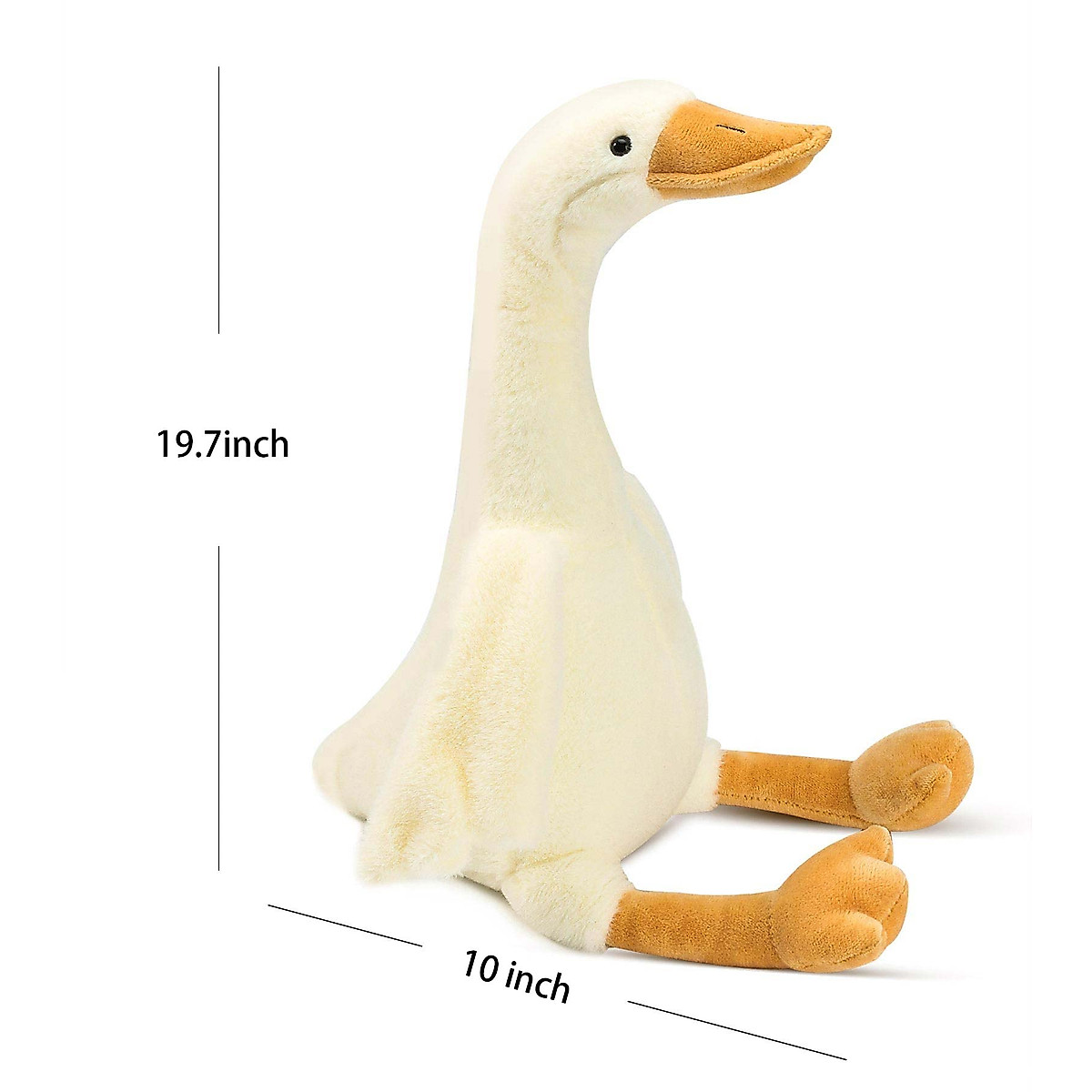 19.7" Swan Stuffed Animal, Soft Smooth Goose Plush Stuff Toy Gifts for Child Boys Girls (White)