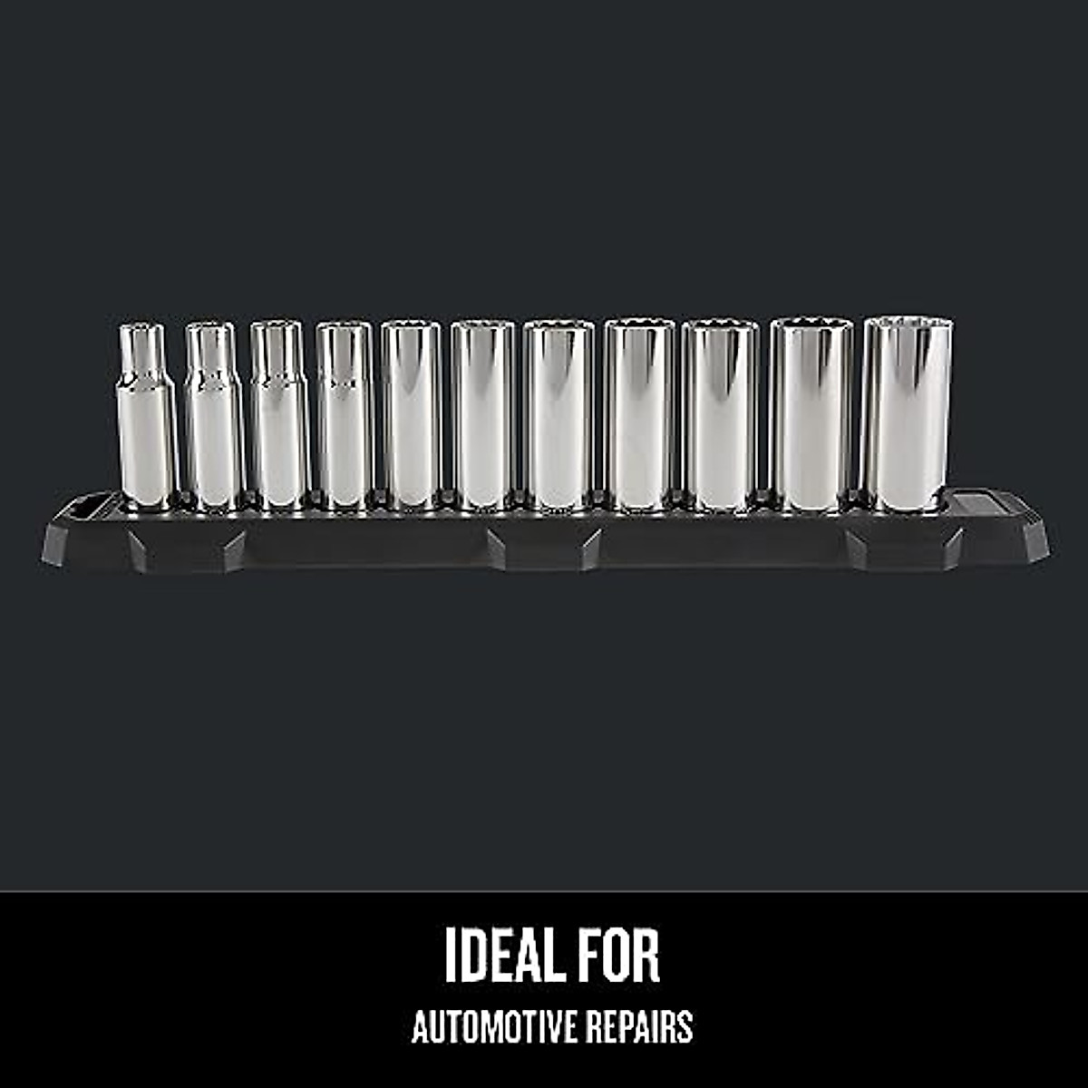 Craftsman Socket Set, SAE, 1/2-Inch Drive, 12-Point, 11-Piece (CMMT12048)