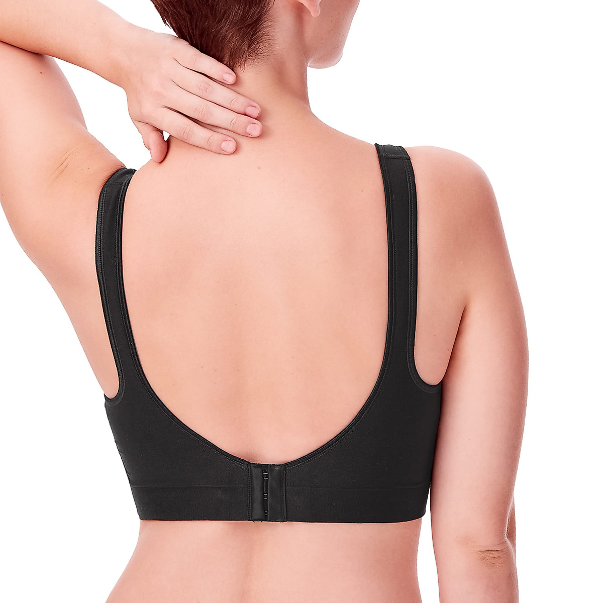 Bali Womens Comfort Revolution Wireless Bra, Seamless 2-ply Cups, Comfortflex Fit Bras, Black, X-Large US