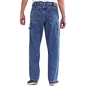 ROCXL Big & Tall Men's Carpenter Jeans (Medium Blue, 56 X 32)