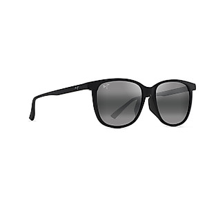 Maui Jim Ilikea AF Cat Eye Sunglasses, Matte Black/Neutral Grey Polarized, Extra Large