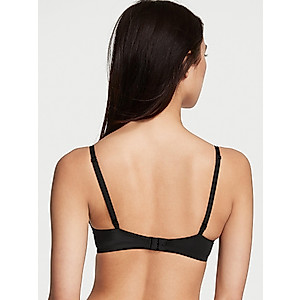 Victoria's Secret Push Up Bra, Adds One Cup Size, Padded, Plunge Neckline, Bras for Women, Very Sexy Collection, Black (36C)