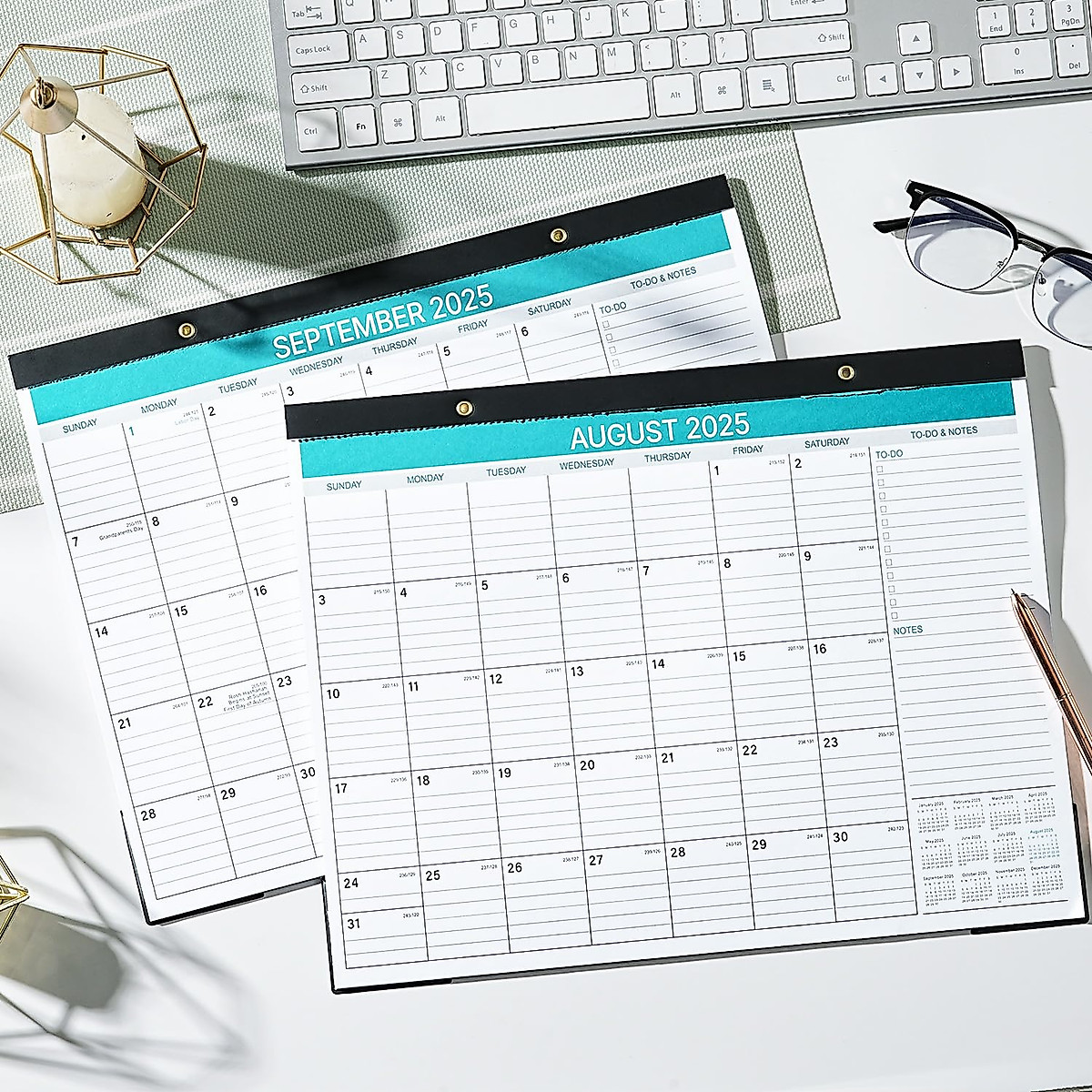 2023 Desk Calendar- 12 Monthly Desk/Wall Calendar, January 2023- December 2023, 12'' X 17'', Desk Calendar 2023 with Large Ruled Blocks for Planning and Organizing for Home or Office