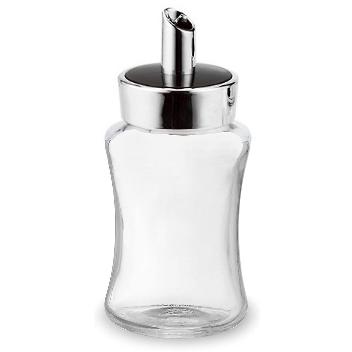 J&M DESIGN Sugar Dispenser with Pour Spout & Shaker For Coffee, Cereal Bowl, Tea & Baking Lid for Easy Spoon Measuring Pour - 7.5oz Glass Jar Container - Dishwasher Safe