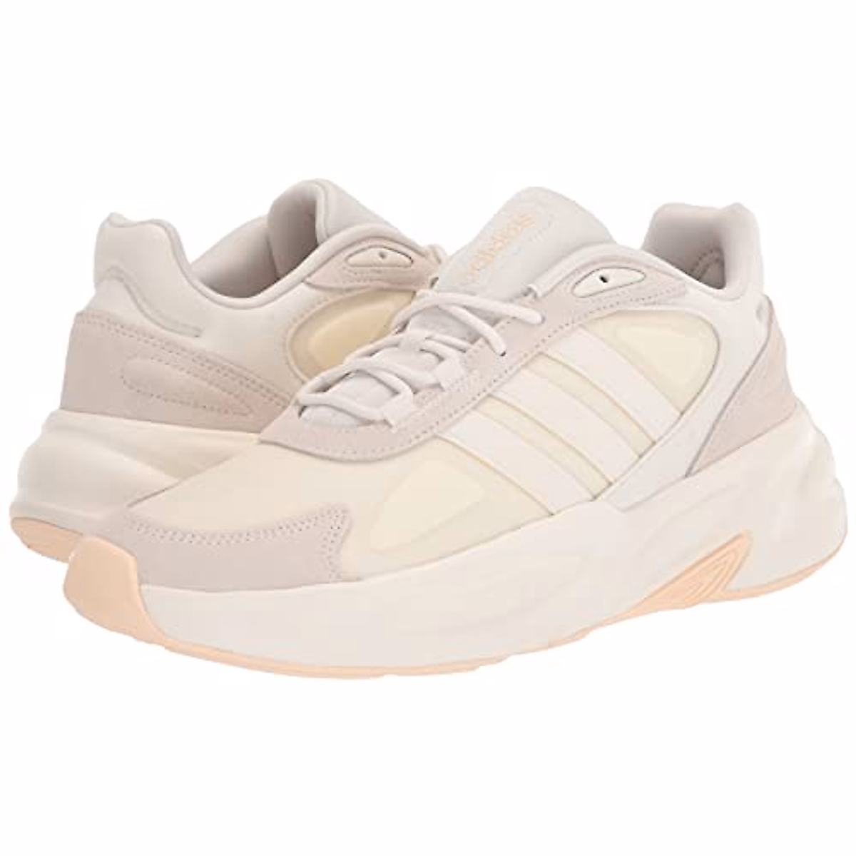 adidas Women's Ozelle Running Shoe, Cloud White/Cloud White/FTWR White, 6