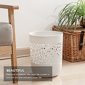 OSALADI Trash Can, 16L Capacity, White, Polypropylene Material, Ideal for Home, Office, Kitchen, Bathroom