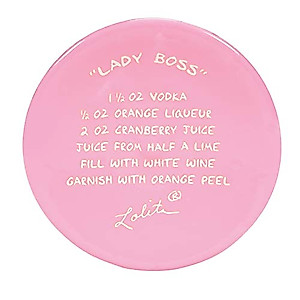 Enesco Designs by Lolita Lady Boss Hand-Painted Artisan Wine Glass, 1 Count (Pack of 1), Multicolor