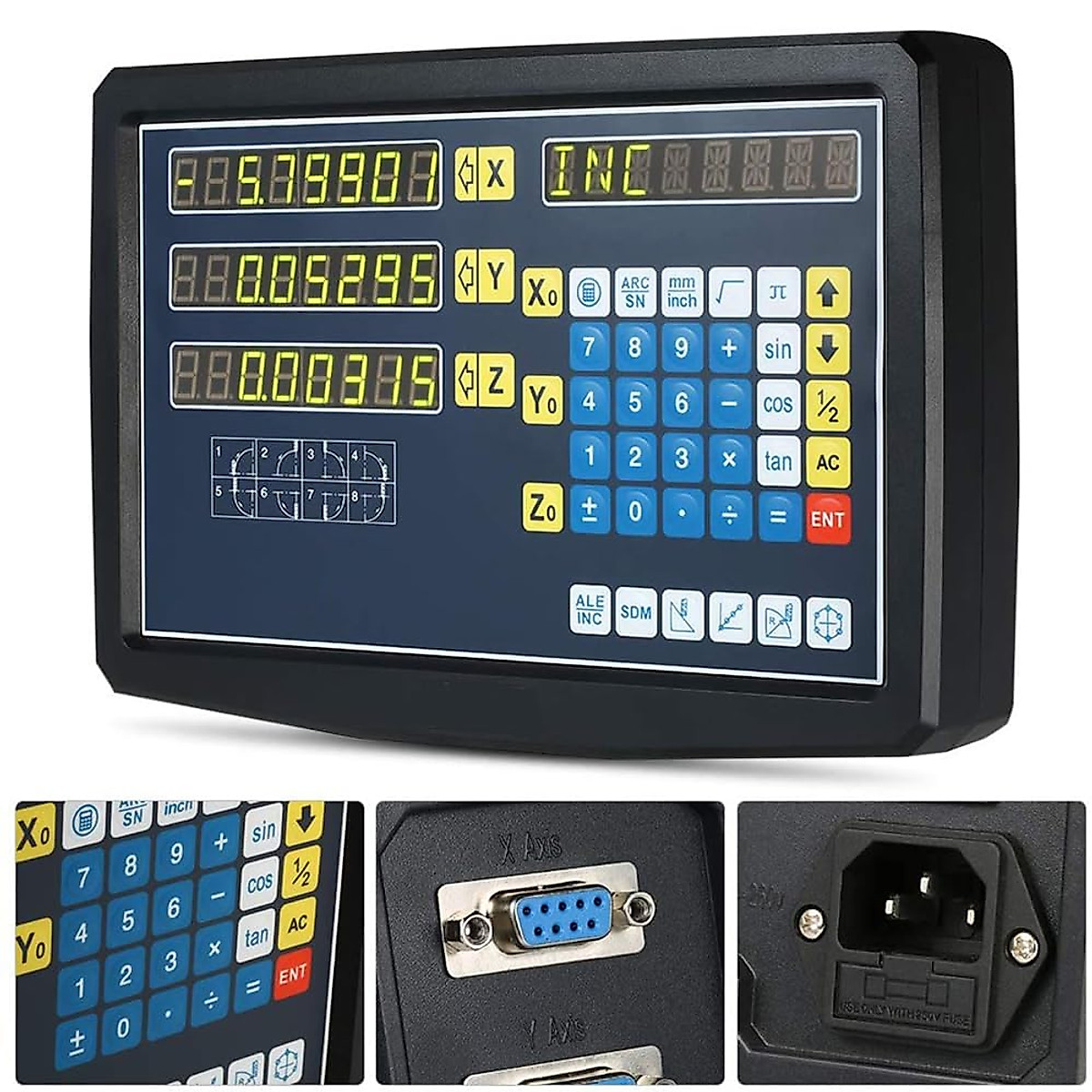 2/3 Axis Digital Readout and TTL Precision Linear Glass Scale DRO Encoder for Milling Lathe. Note:Display&Scales Sold Separately,Pls Select The Size Options! (3 Axis Digital Readout Display ONLY)