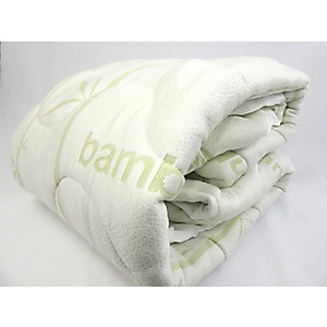 sheetsnthings Waterproof 40% Viscose from Bamboo Jacquard Twin Extra Long XL Mattress Pad, White