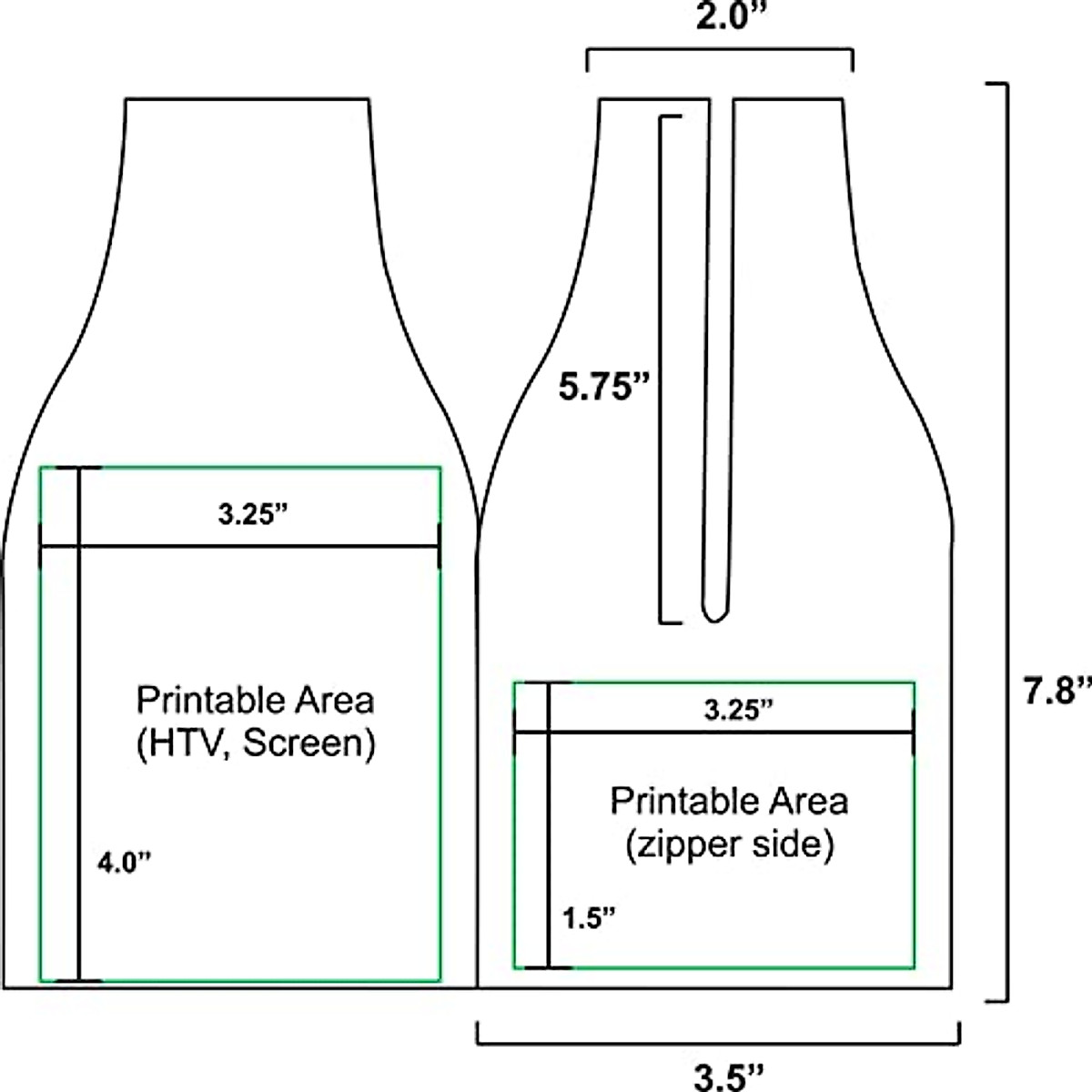 Blank Neoprene Beer Bottle Coolie (1, Green Camo)