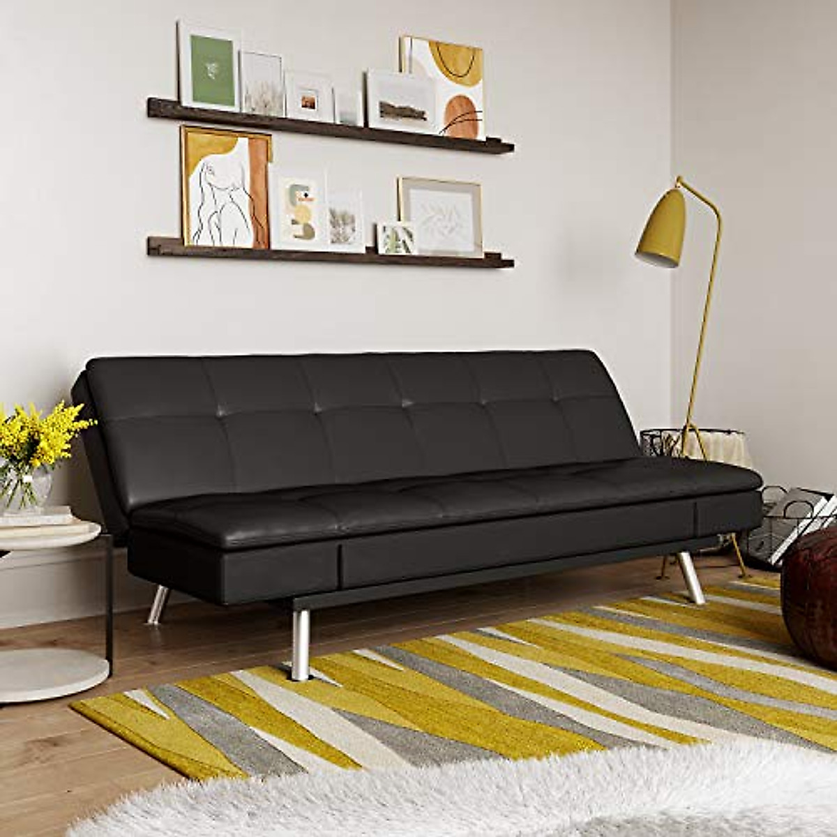 Serta Nelson Convertible Sofa Bed, Black