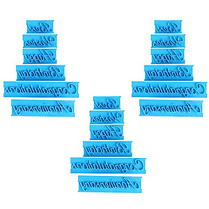 Plastic 3 Set Handwriting Letter Cake Embosser DIY Plastic Molds Cake Decorating Printing Cake Decorating Supplies Kit
