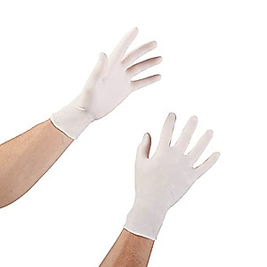 McKesson Confiderm PC Latex Exam Gloves - Powder-Free, Ambidextrous, Textured, Non-Sterile - Ivory, Size Medium, 100 Count, 1 Box