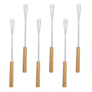 Aynaxcol Pack of 6 Fondue Forks Chocolate Cheese Dipping Set Candy Dipping Forks, DIY Baking Supplies Stainless Steel Cake Dipping Fork