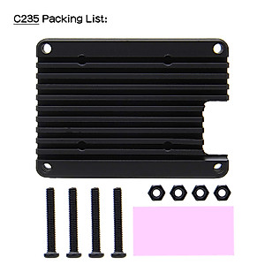 Geekworm 12mm Thickness Aluminum Alloy Heatsink (C235) Support 30mm Cooling Fan Compatible with Raspberry Pi Compute Module 4 CM4 Motherboard