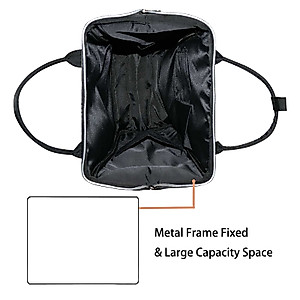 Black and White Cute Cartoon Kawaii Animals owl Diaper Bag Backpack, waterproof backpack Baby Nappy Changing Bags Laptop Backpack for Travel, Large Capacity, Durable and Stylish for Woman and Men.