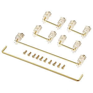 New Fashion Kingdom Keyboard Stabilizers Gold Plated PCB Screw-in Stabilizers 2u 6.25u 7u Mechanical Keyboard Stabilizers Mechanical Keyboard Accessories for 60/87 Keyboard – Transparent