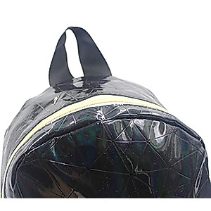 Pamayaneen Girls Hologram Rainbow Backpack Rucksack Glitter Laser Shoulder Bag Casual Daypack