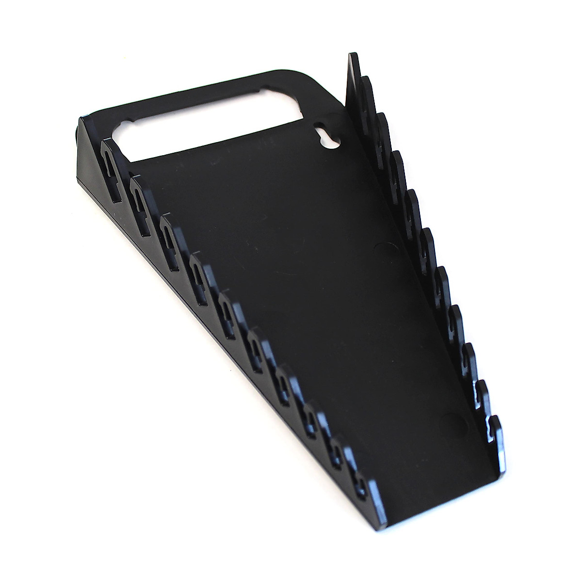 JSP Manufacturing Plastic Portable Gripper 10-Tool Wrench Organizer Tray (1, Black)