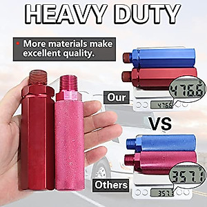 iBroPrat Glad Hand Grips Set with Seals,Gladhand Extension Handles Kit Emergency & Service Brake Air Hose Coupling Connectors for Semi Trucks Trailers Tractors RVs, Glad Hands Parts Red Blue 1 Pair