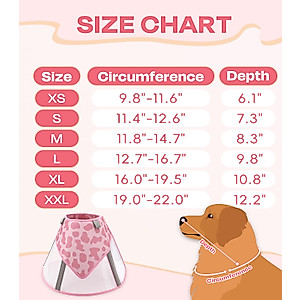 Soft Dog Cone Collar, Breathable Dog Cones for Large Medium Small Dogs, Comfortable Elizabethan Collar for Dogs After Surgery, Adjustable Dog Recovery E-Collars to Stop Licking