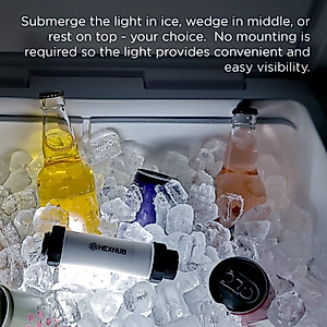 Hexnub Cooler Box Light - Waterproof LED Flashlight for Ice Chests and Coolers for Boat Owners and Outdoor Events - Fits YETI, RTIC, ORCA, Igloo, Coleman, and More