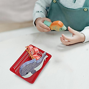 SHEUTSAN 30 Pack Small Red Storage Baskets, 6.1 x 4.5 x 2.3 Inch Mini Plastic Storage Baskets, Rectangular Plastic Tray Organizer for Home, Office