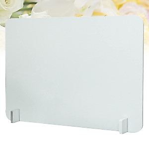 WATIIFUFU Acrylic Desk Sheer Panels Office Divider Desk dividers Classroom Privacy Desk Divider Office partitions and dividers freestanding Table Cut Off Splash Guard Frosted White