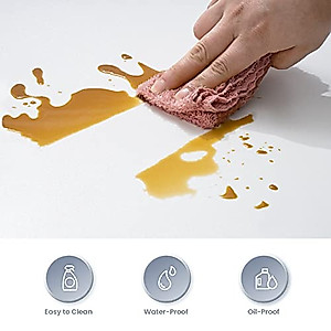 JOINHOM White Desk with 2 Drawers, Home Office Studying Working Desk, Makeup Vanity Table Desk for Bedroom