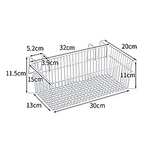 IMIKEYA Wire Wall Grid Panel Wall Mount Hanging Organizer Wire Metal Storage Shelf Rack Wall Decors