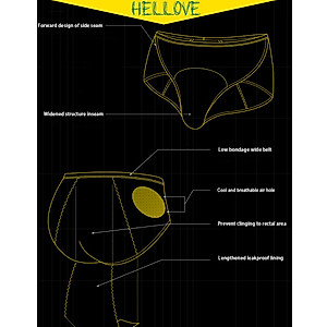 WBEAUTALLOVE Womens Mesh Period Panties High Waisted Menstrual Leak Proof Underwear Incontinence Protective Briefs(H-4-5-1,5X-Large)