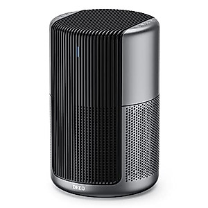 Dreo Air Purifiers Macro Pro, True HEPA Filter, Up to 1358ft² Coverage, 20dB Low Noise, PM2.5 Sensor, 6 Modes, 360 Filtration Cleaner Remove 99.985% Dust Smoke Pollen, Black