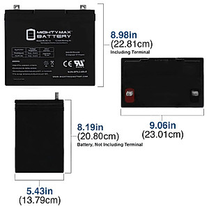 Mighty Max Battery 12V 55Ah Battery Replacement for Quickie Guardian Aspire F11-2 Pack