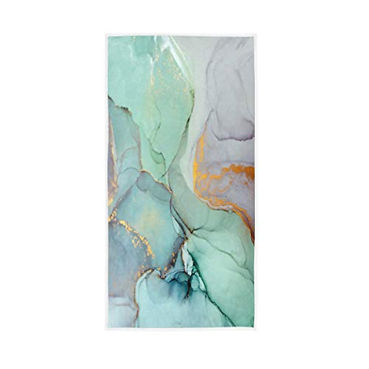 ATTX Marble Cotton Soft Hand Towels for Bath Decorative Guest Towels Fingertip Towels for Bathroom Spa Gym,15 x 30 inches