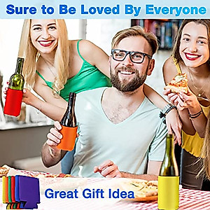 60 Packs Blank Can Cooler Sleeves Soda Can Covers Neoprene Can Sleeve Drink Insulator Sleeve Collapsible Can Coolers for Parties, Events or Weddings (Multicolor)